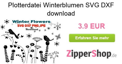 Plotterdatei - Plotterdatei Weihnachten: Plotterdatei Winterblumen SVG DXF download (3.9 EUR)
